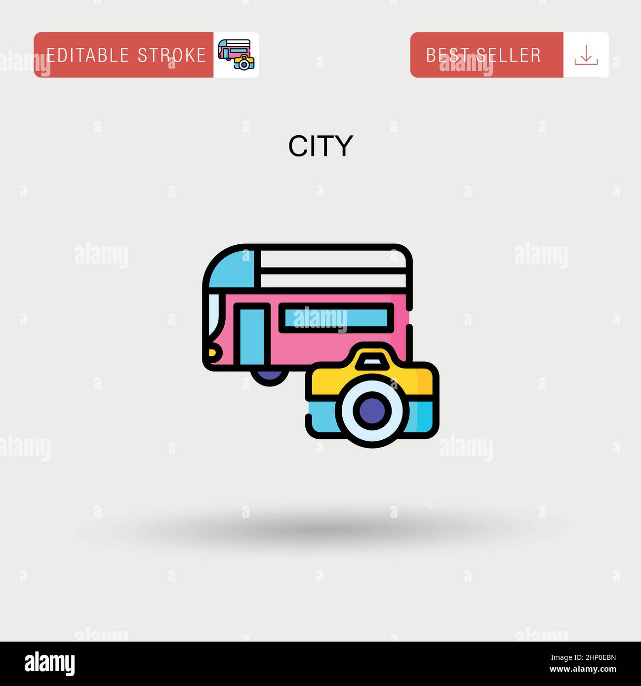 Aerial panorama old town Stock Vector Images - Alamy