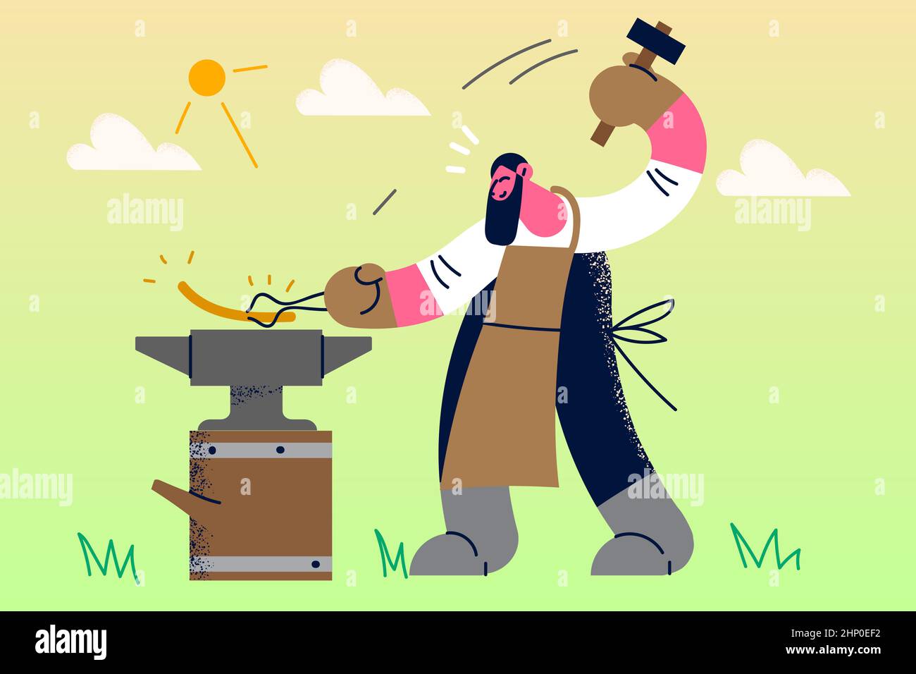 Blacksmith iron age hi-res stock photography and images - Alamy