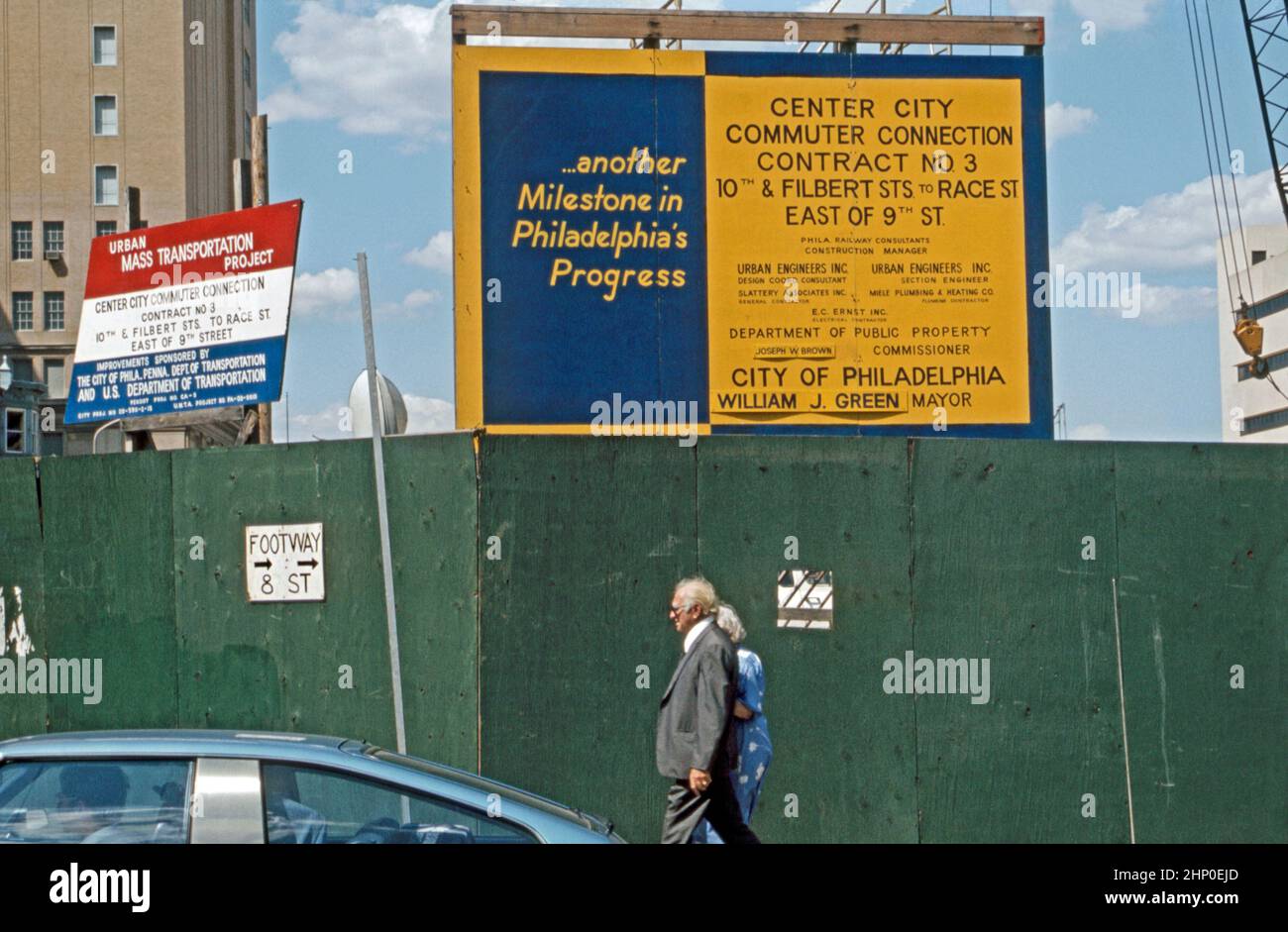 Two signs indicating the work being undertaken below ground in July ...