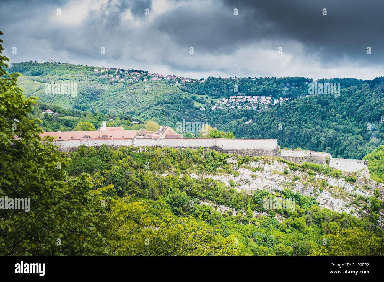 Besançon city center and its citadel prefecture of Doubs in France ...