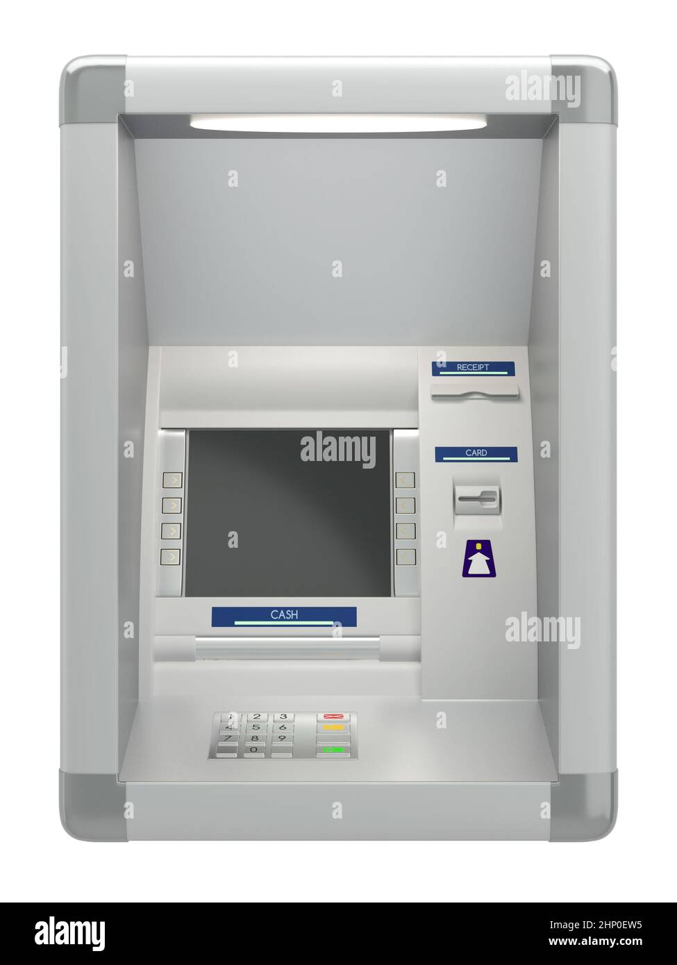 Atm machine with a card reader. Pin code safety, automatic banking ...