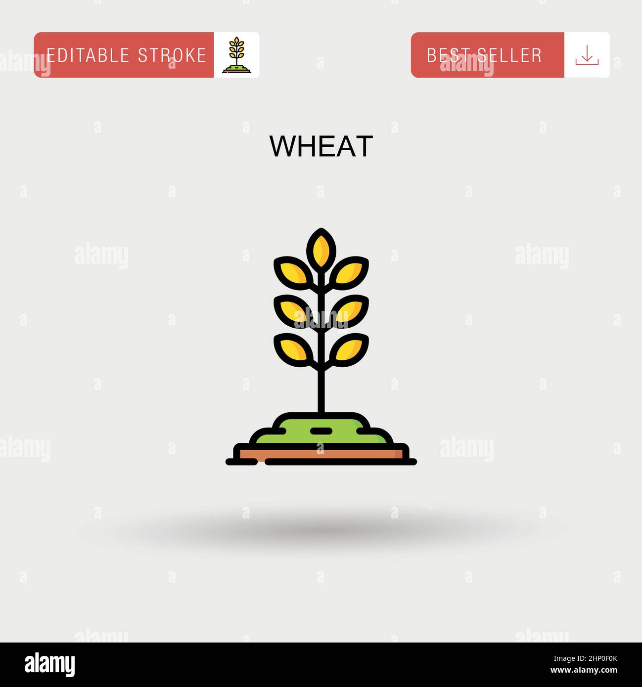 Wheat Simple vector icon Stock Vector Image & Art - Alamy