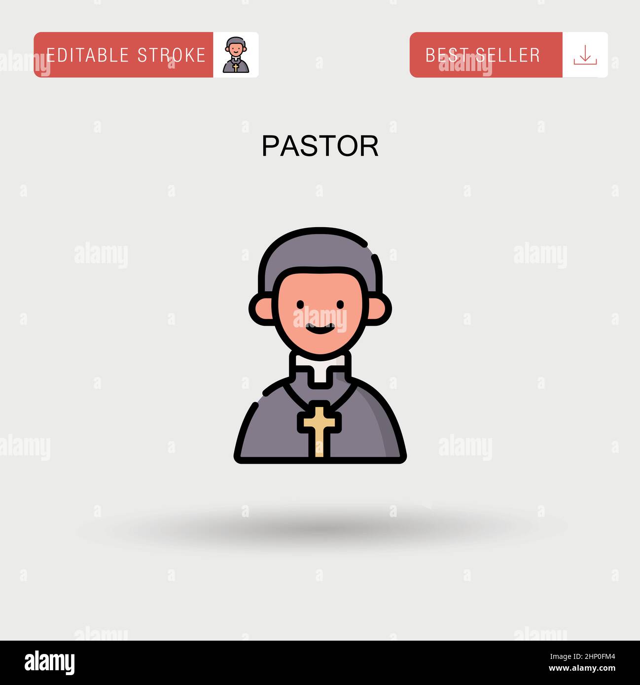 Pastor Simple vector icon Stock Vector Image & Art - Alamy