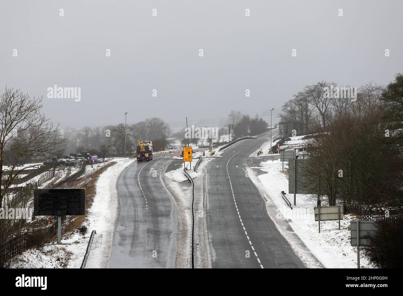 A66, Bowes, Teesdale, County Durham, UK. 18th February 2022. UK Weather ...