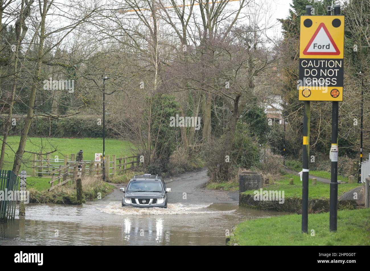 Birmingham, UK. 18th Feb, 2022. Storm Eunice caused disruption to ...