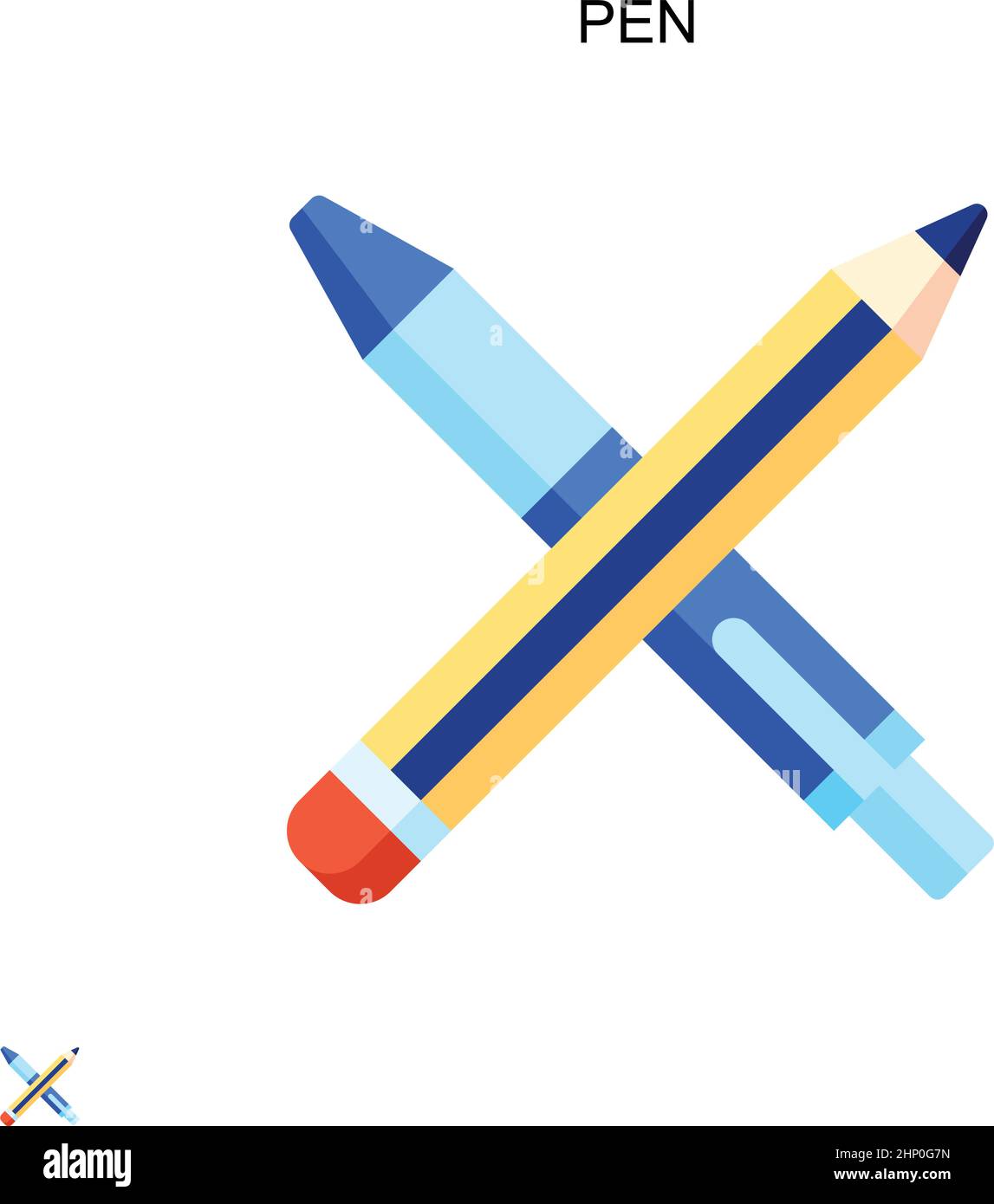 Pen Simple vector icon. Illustration symbol design template for web ...