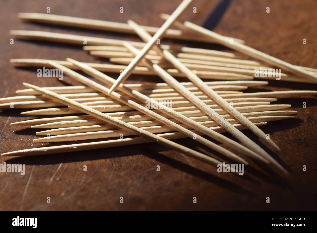 Wooden toothpicks hi-res stock photography and images - Alamy