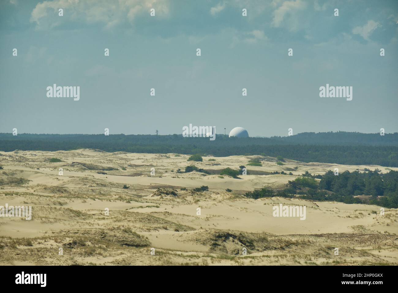 Sand dunes of the russian part Curonian Spit. Kaliningrad region ...