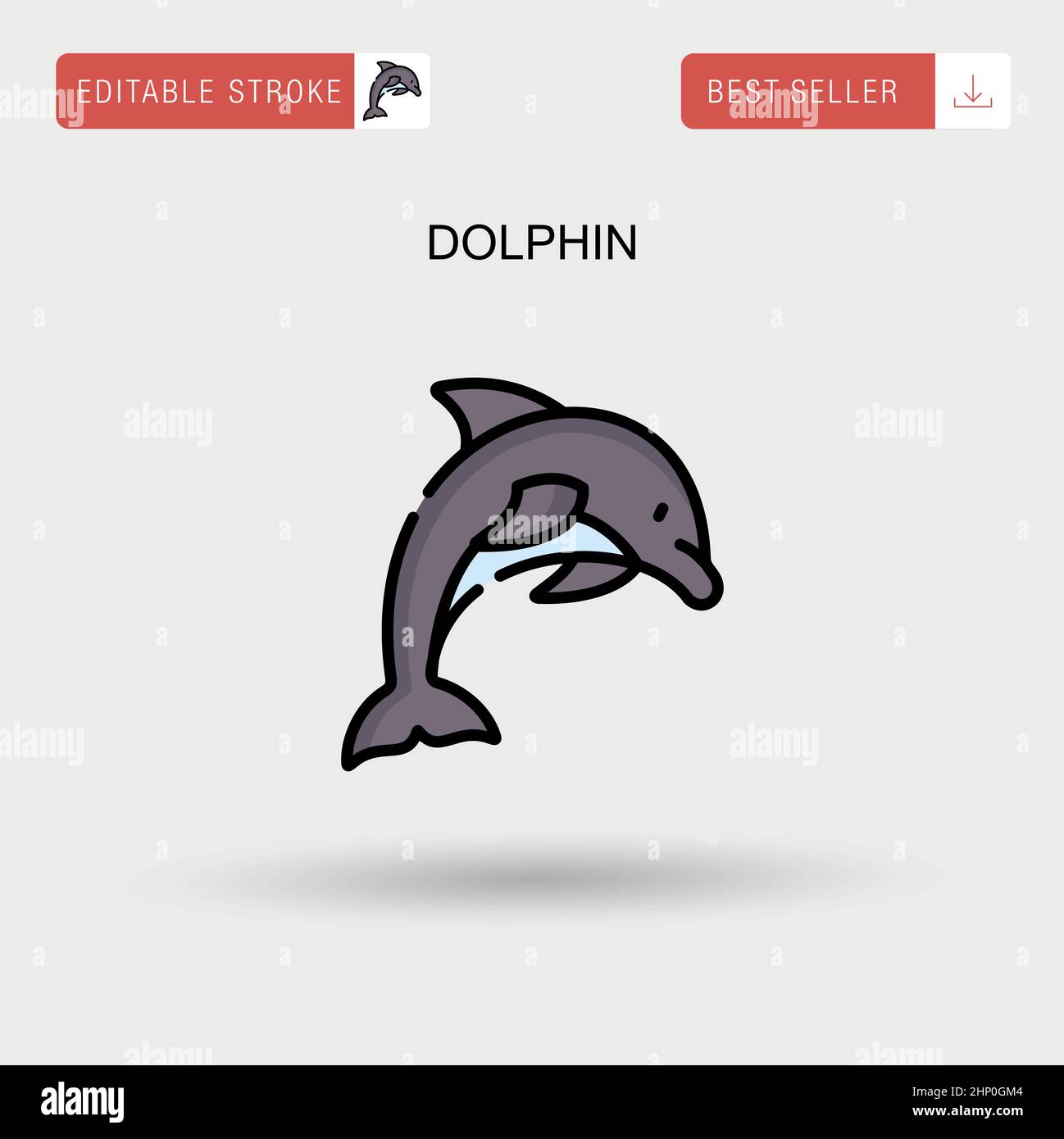 Simple dolphin design Stock Vector Images - Alamy