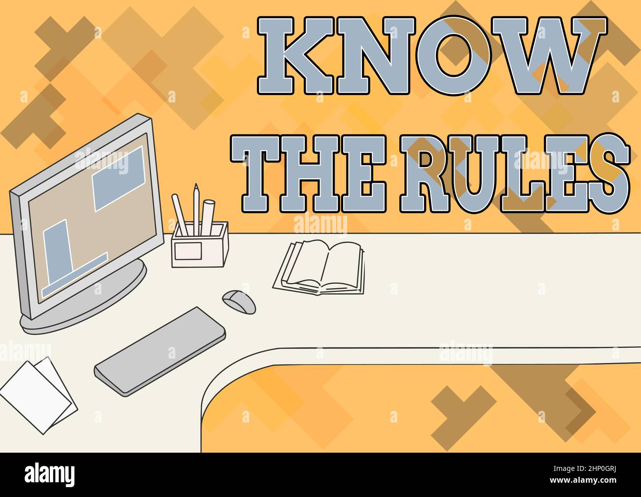 Text caption presenting Know The Rules, Business concept set explicit ...