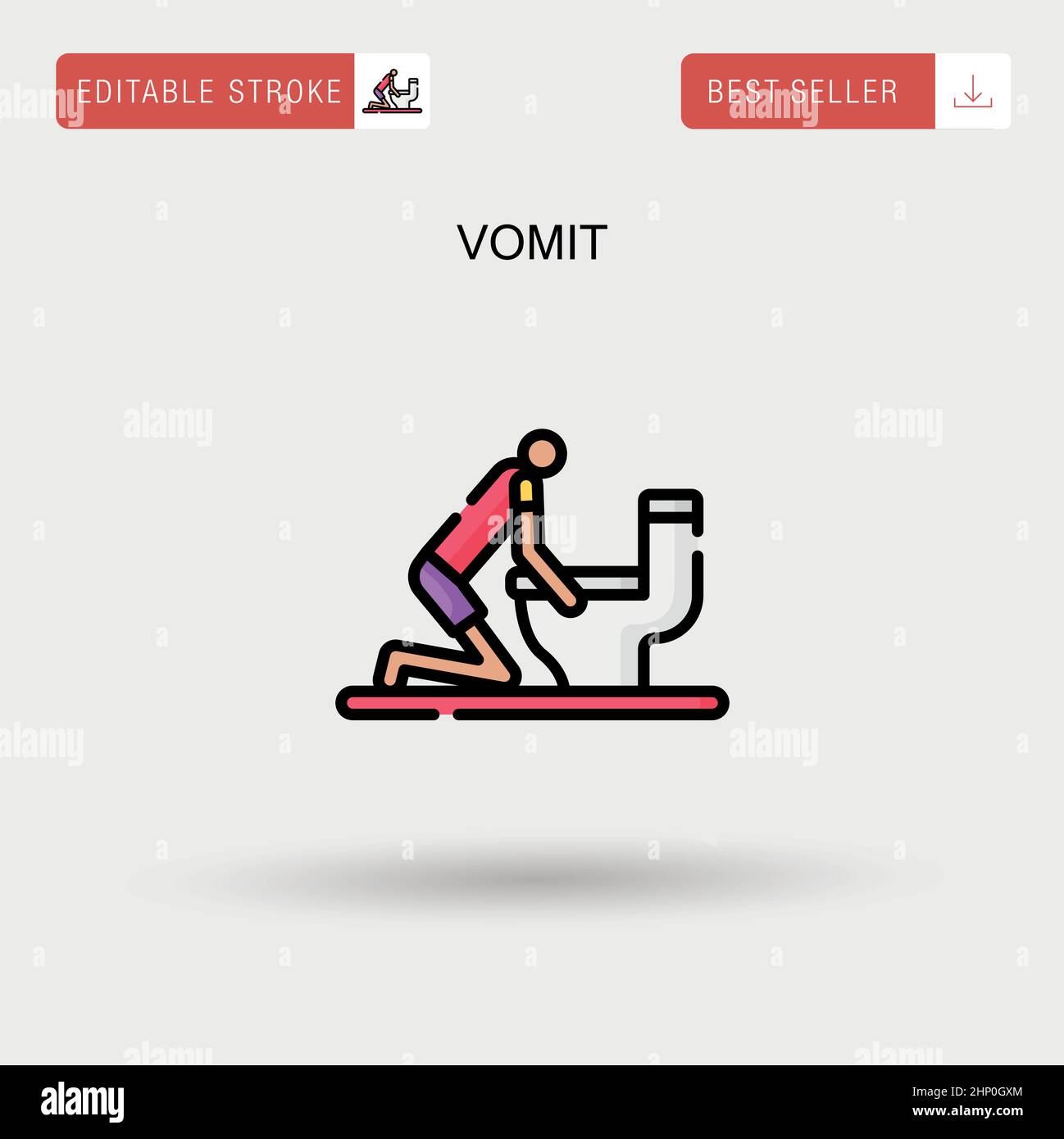Vomit Simple vector icon Stock Vector Image & Art - Alamy