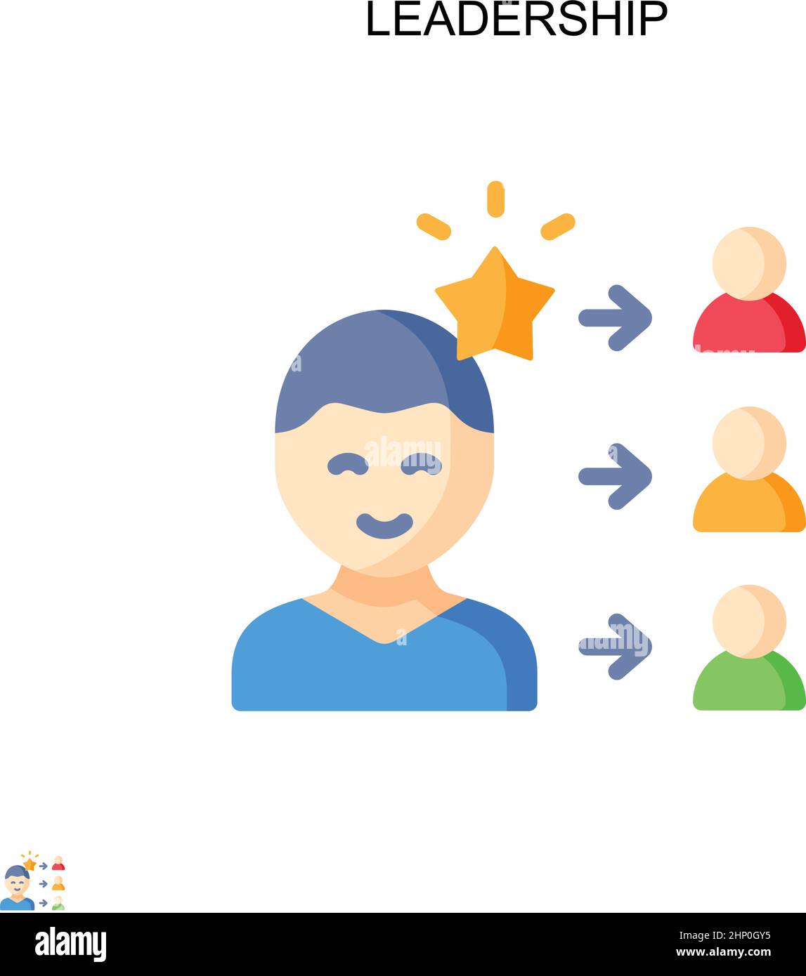 Leadership Simple vector icon. Illustration symbol design template for ...