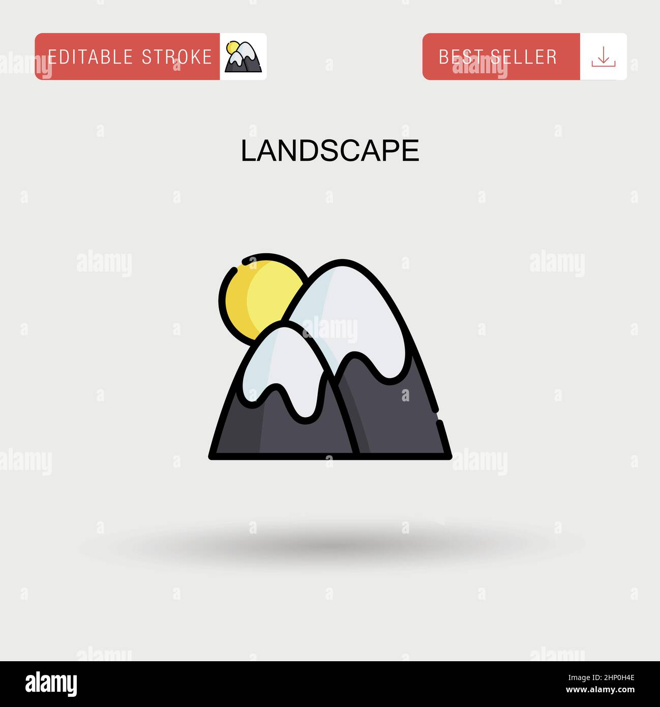 Landscape Simple vector icon Stock Vector Image & Art - Alamy