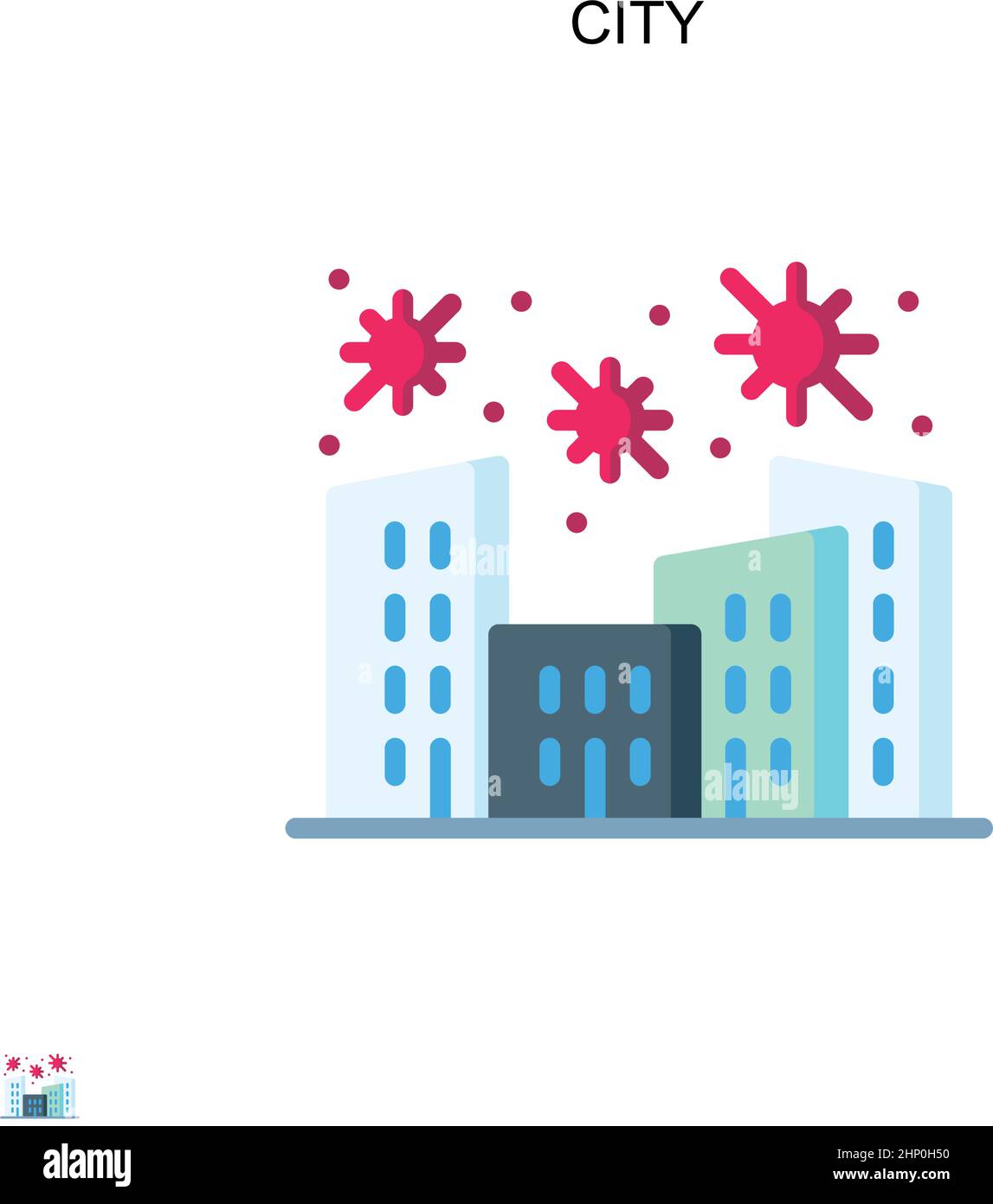 Downtown street view Stock Vector Images - Alamy