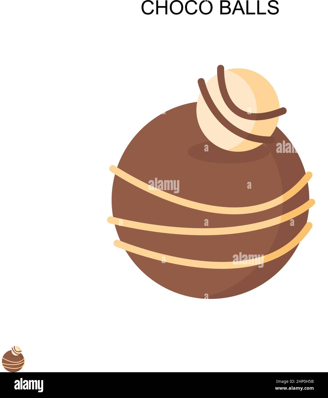 Choco balls Simple vector icon. Illustration symbol design template for ...