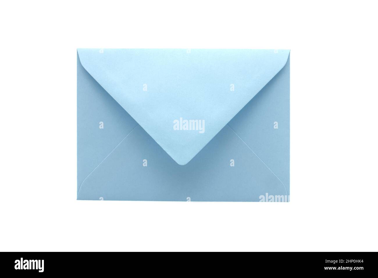 Blue paper envelope isolated on white background Stock Photo - Alamy
