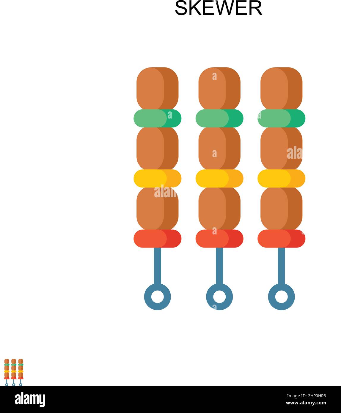 Skewer Simple vector icon. Illustration symbol design template for web ...