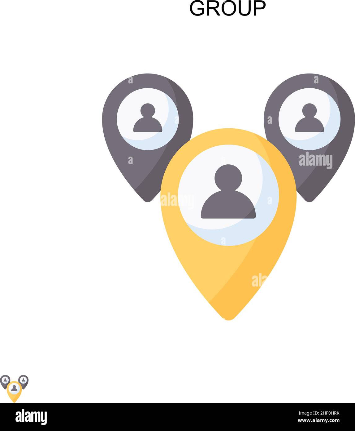 Group Simple vector icon. Illustration symbol design template for web ...