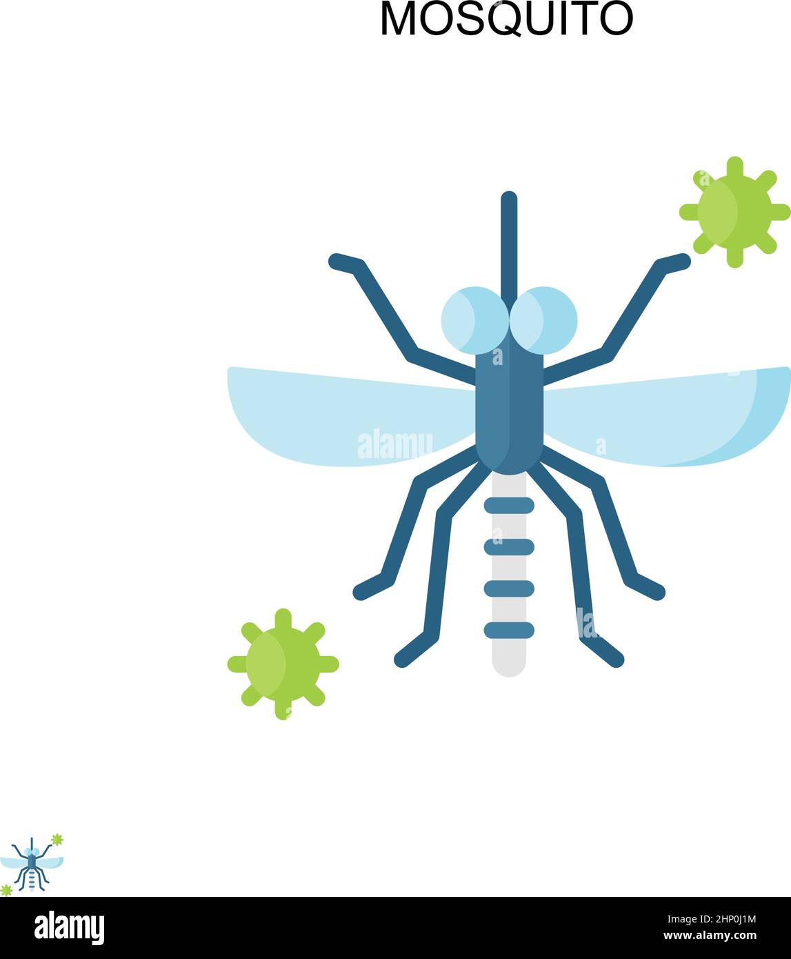 Mosquito Simple vector icon. Illustration symbol design template for ...