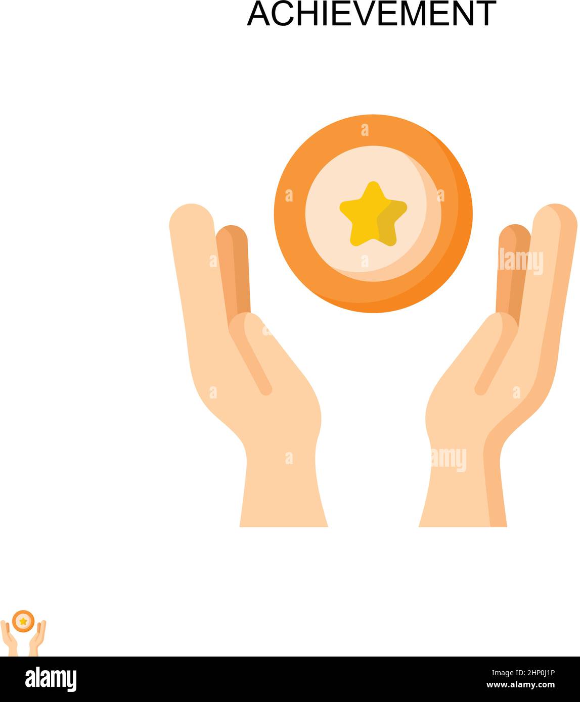 Achievement Simple vector icon. Illustration symbol design template for ...