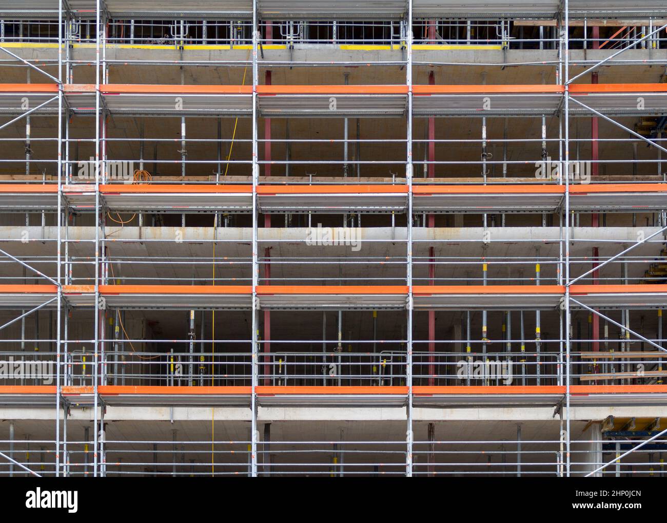 Construction theme showing a full frame scaffolding structure Stock ...