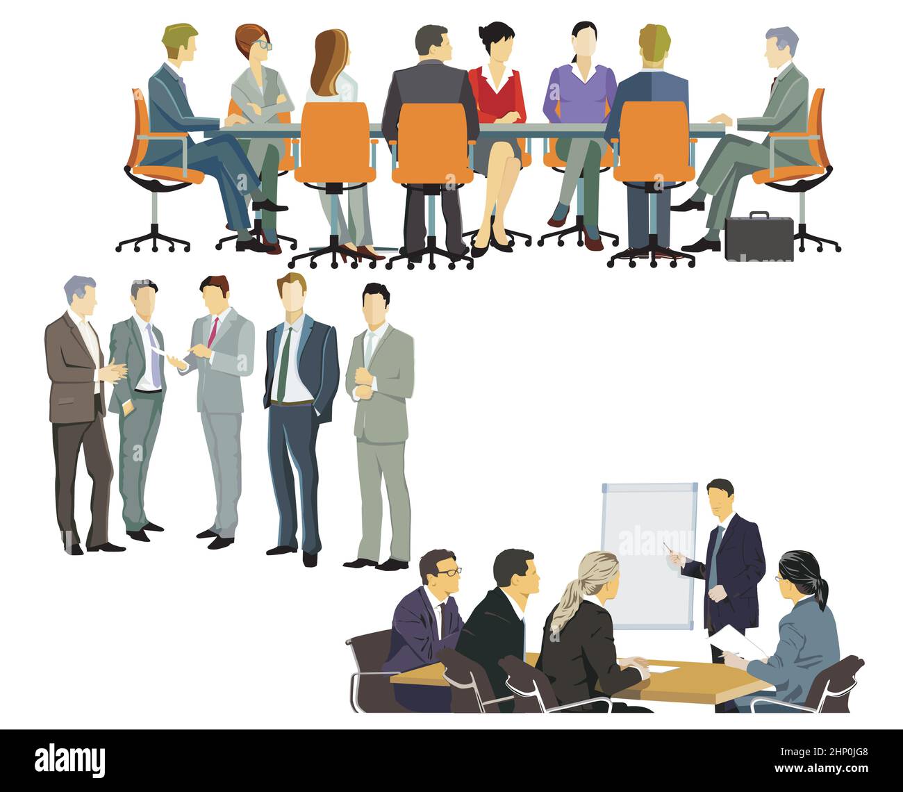 Consultation, course, training, illustration isolated on white ...