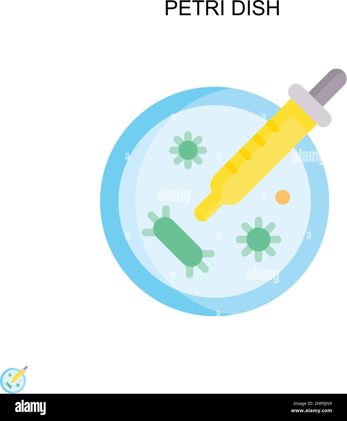 Petri dish Simple vector icon. Illustration symbol design template for ...