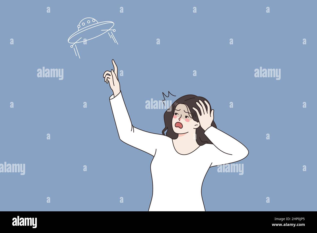 Alien abduction woman hi-res stock photography and images - Alamy