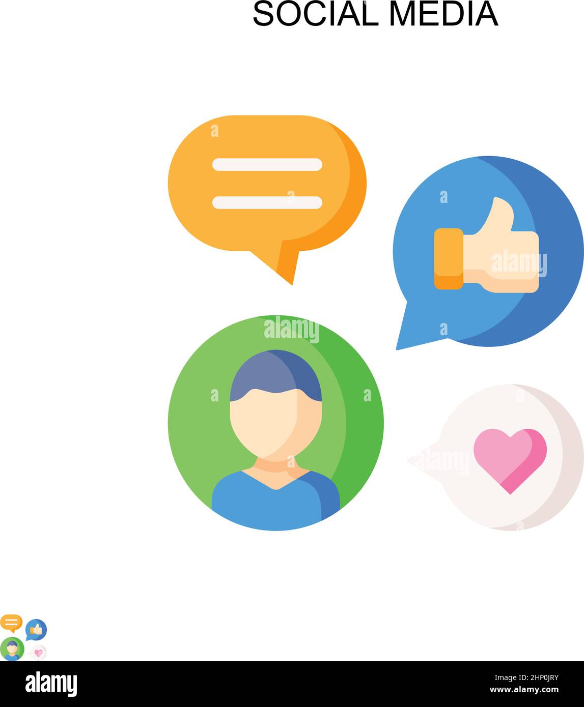 Social Media Simple Vector Icon Illustration Symbol Design Template For Web Mobile Ui Element