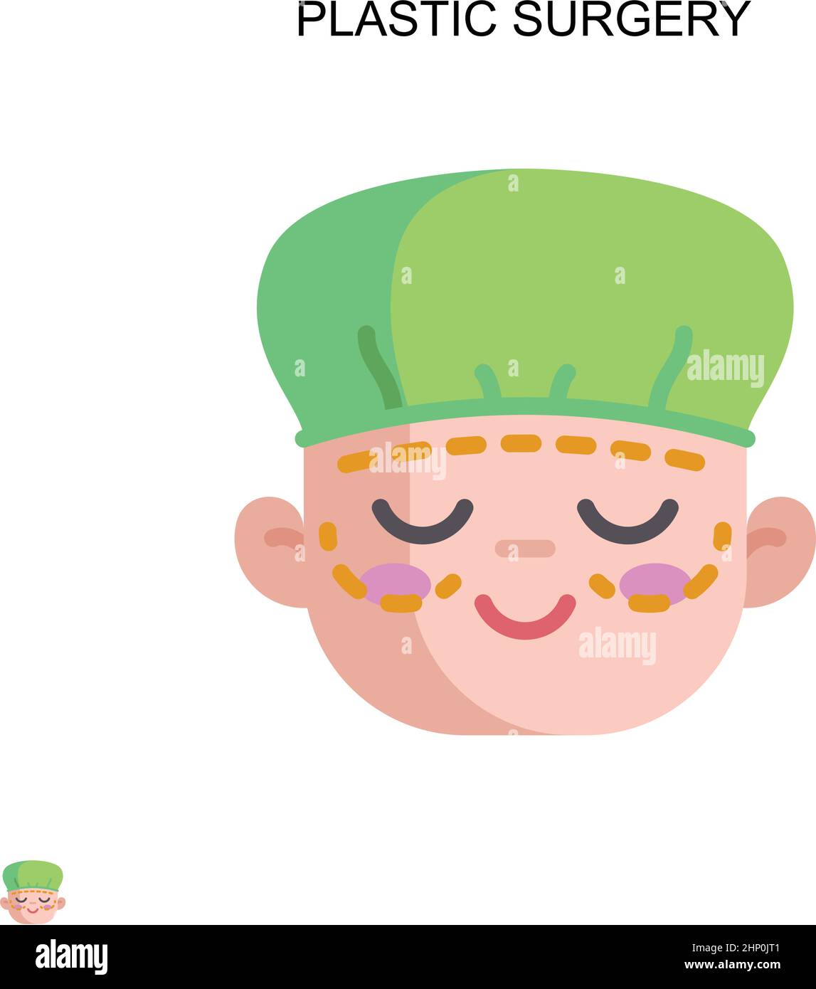 Plastic surgery Simple vector icon. Illustration symbol design template ...