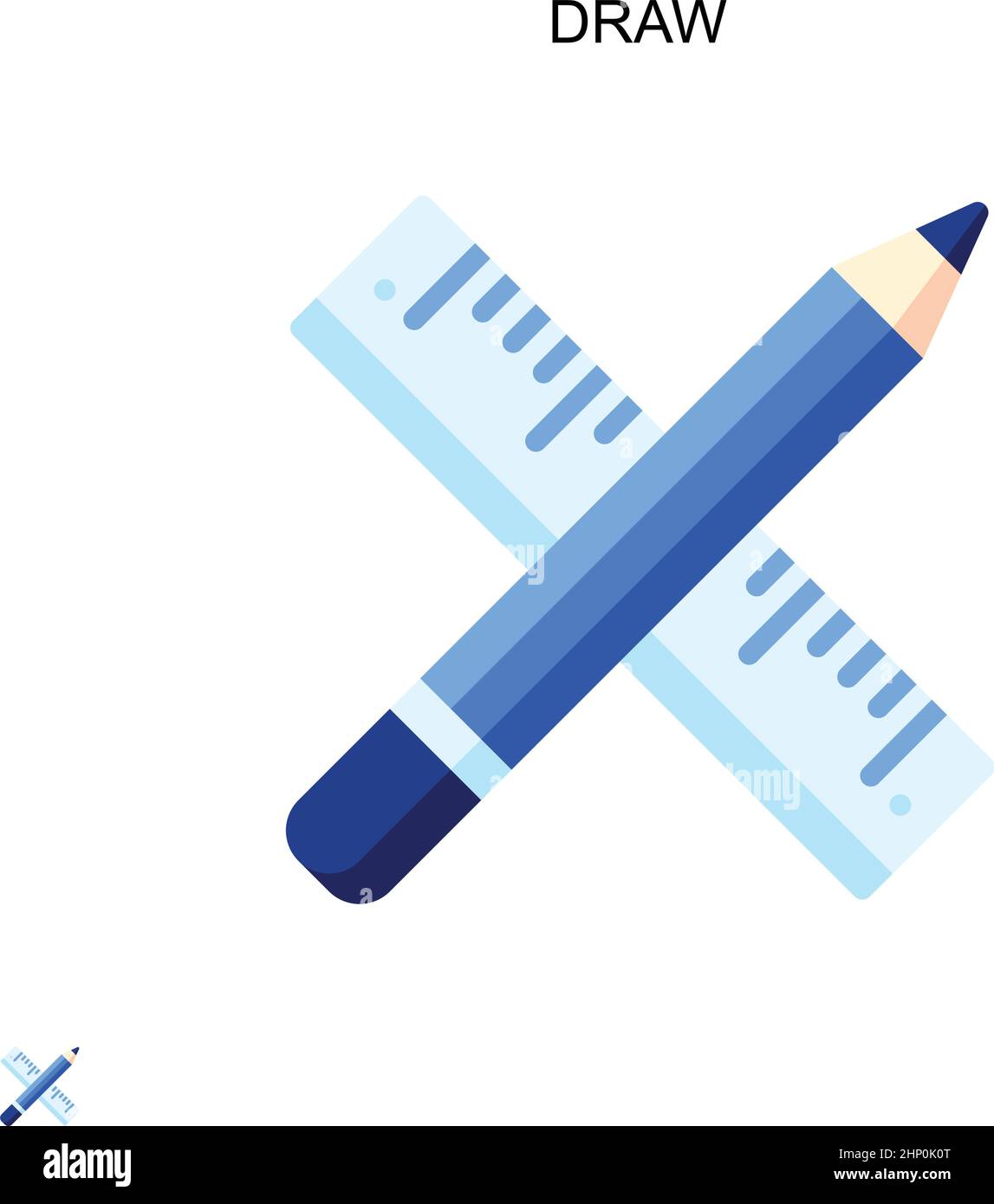 Draw Simple vector icon. Illustration symbol design template for web ...