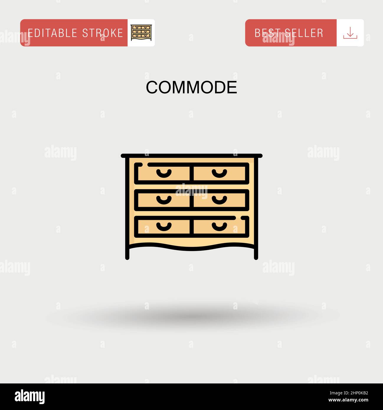Commode Simple vector icon Stock Vector Image & Art - Alamy