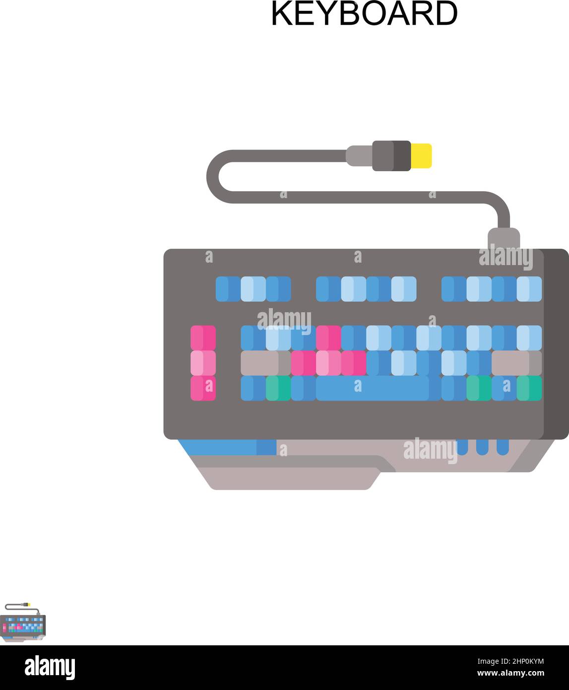Keyboard Simple vector icon. Illustration symbol design template for ...