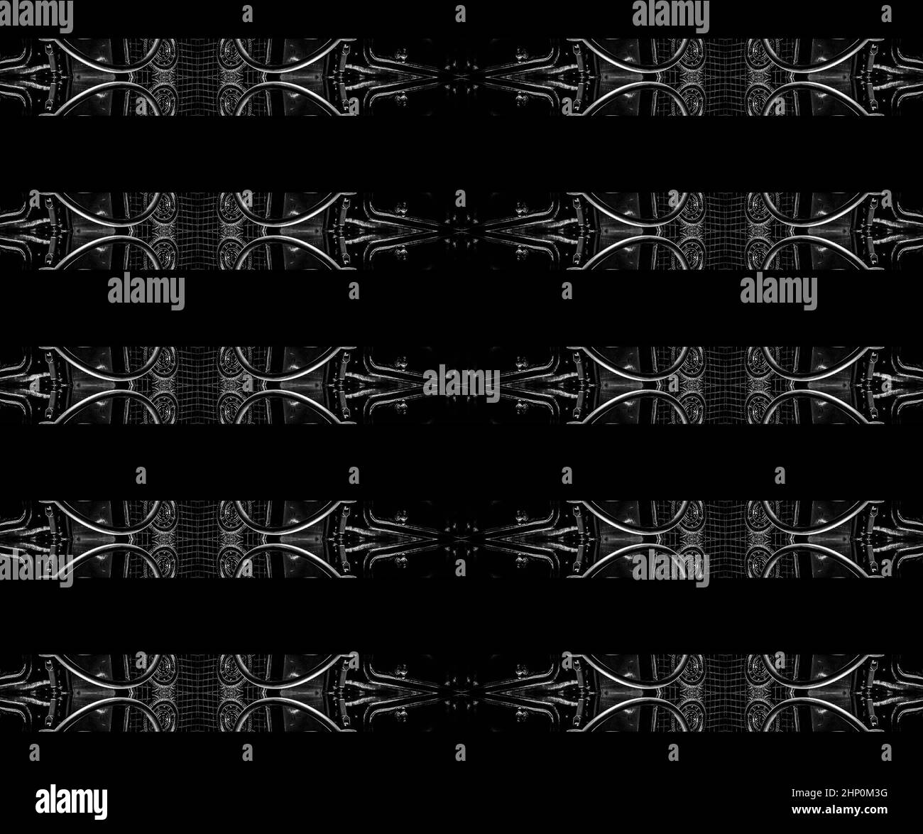 Black and white futuristic style geometric stripes seamless pattern ...