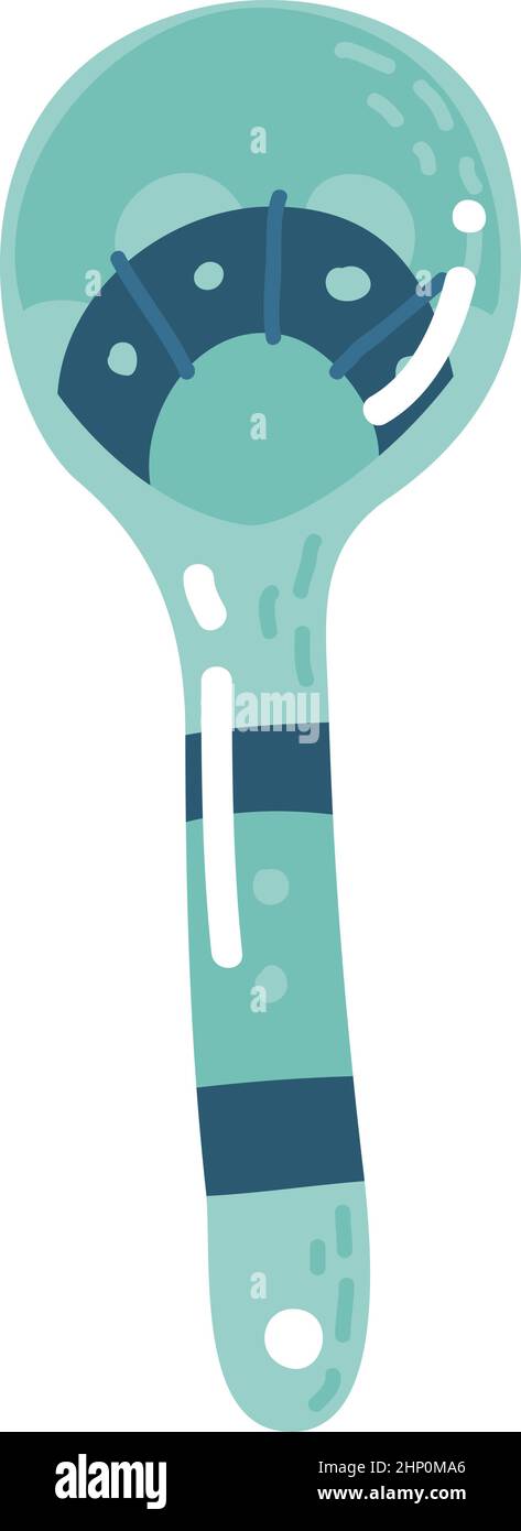 Decorative ceramic spoon. Big dining tool in cute cartoon style Stock ...