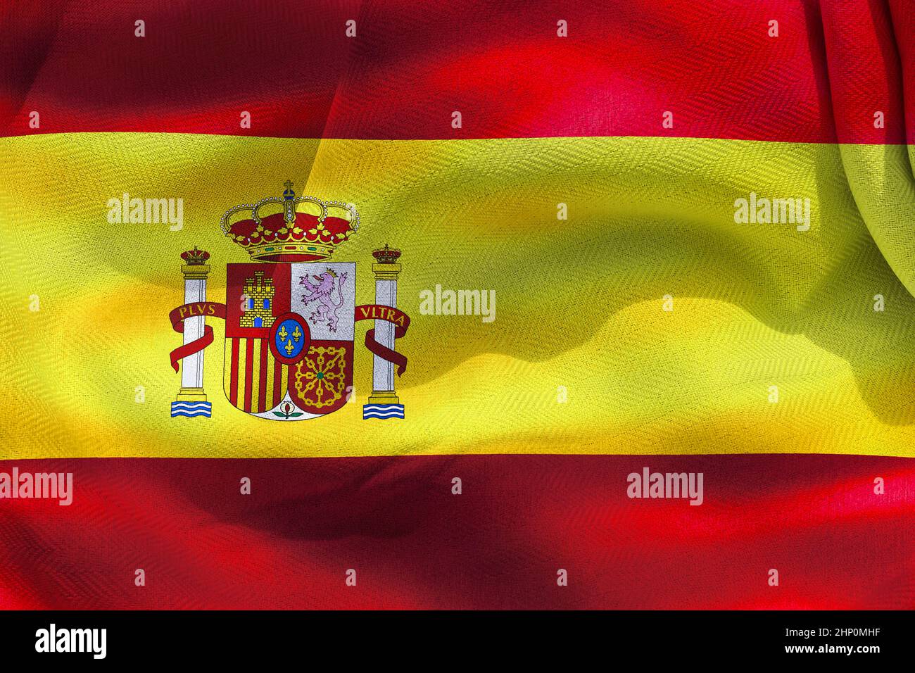 Realistic spain flag hi-res stock photography and images - Alamy