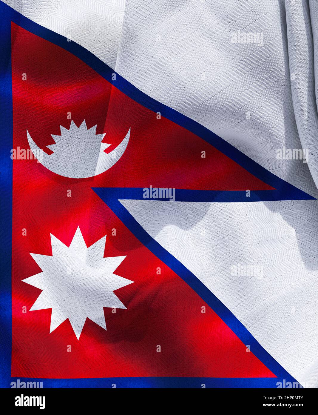 Nepal 3d flag hi-res stock photography and images - Alamy