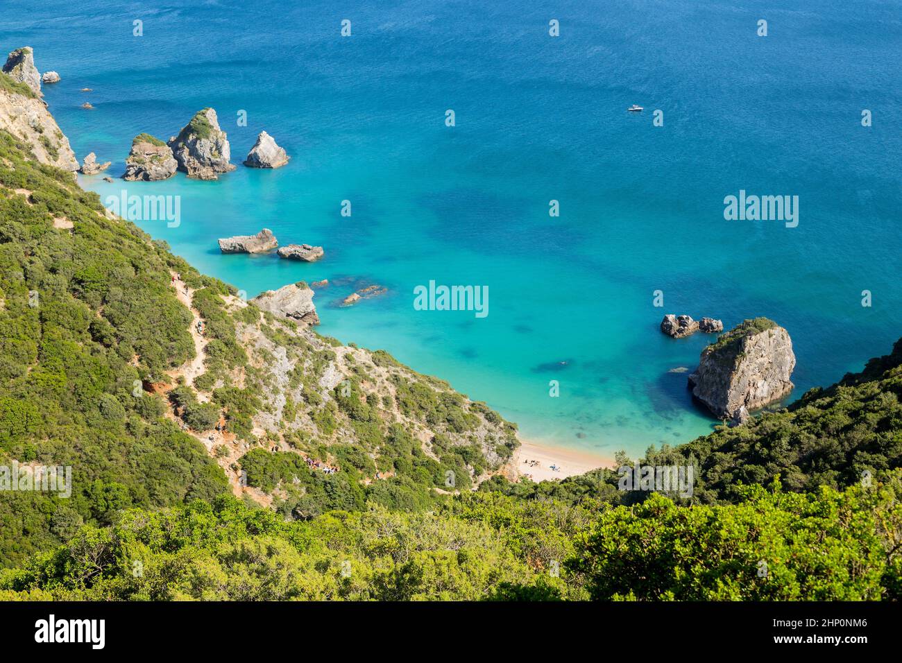 Beautiful landscape view of the National Park Arrabida in Setubal ...