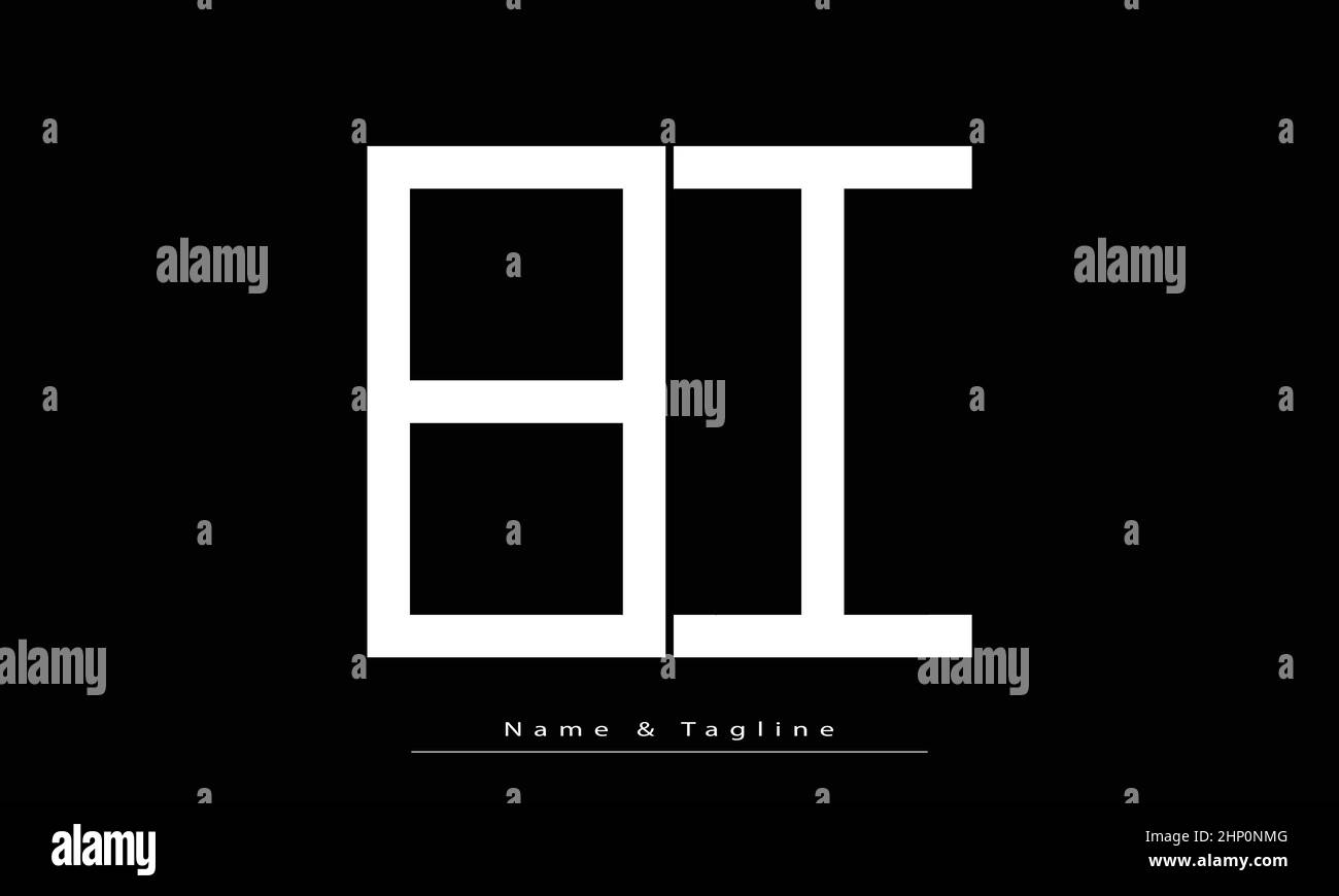 Alphabet letters Initials Monogram logo BI, IB Stock Vector Image & Art ...