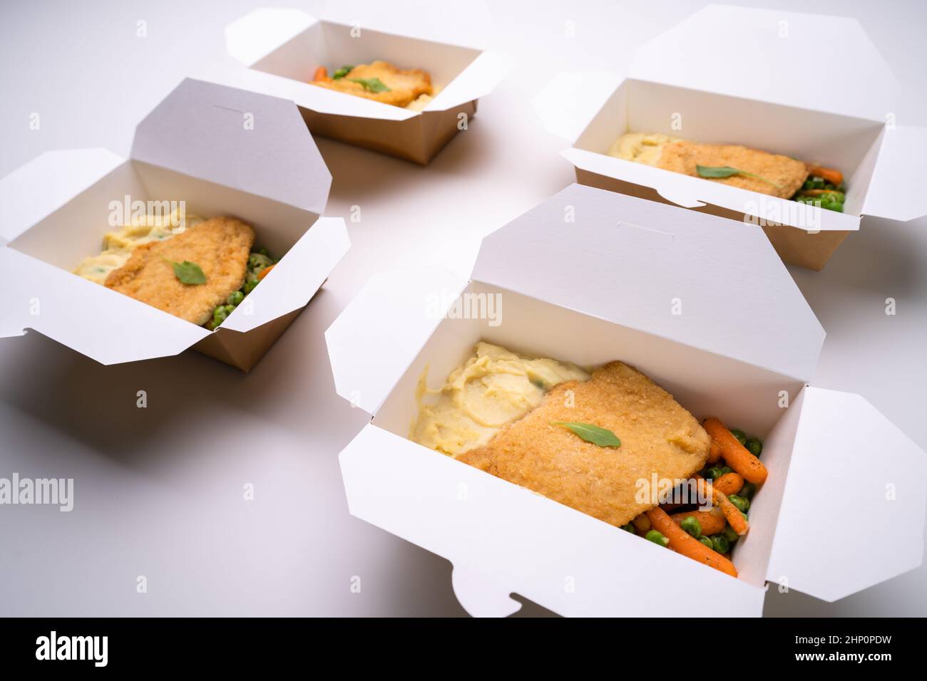 Fresh Healthy Food Meal. Dinner From Restaurant Stock Photo - Alamy