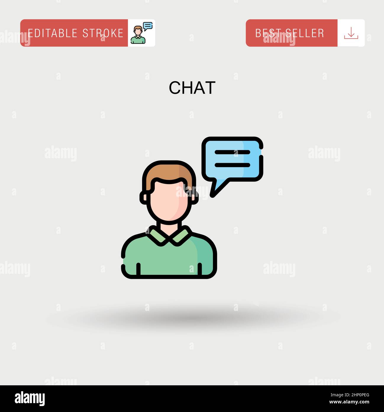 Chat Simple vector icon Stock Vector Image & Art - Alamy