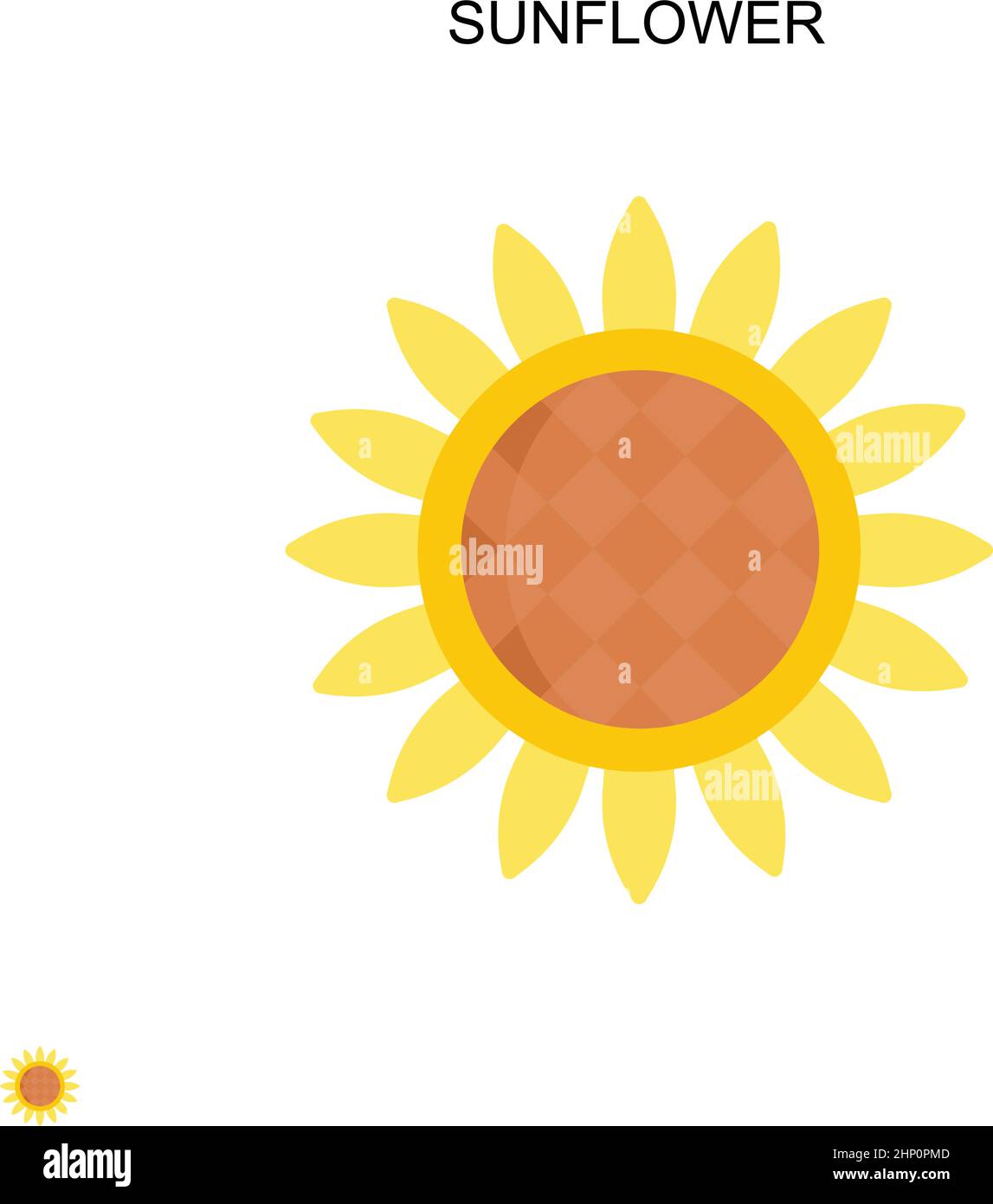Sunflower Simple Vector Icon Illustration Symbol Design Template For Web Mobile Ui Element