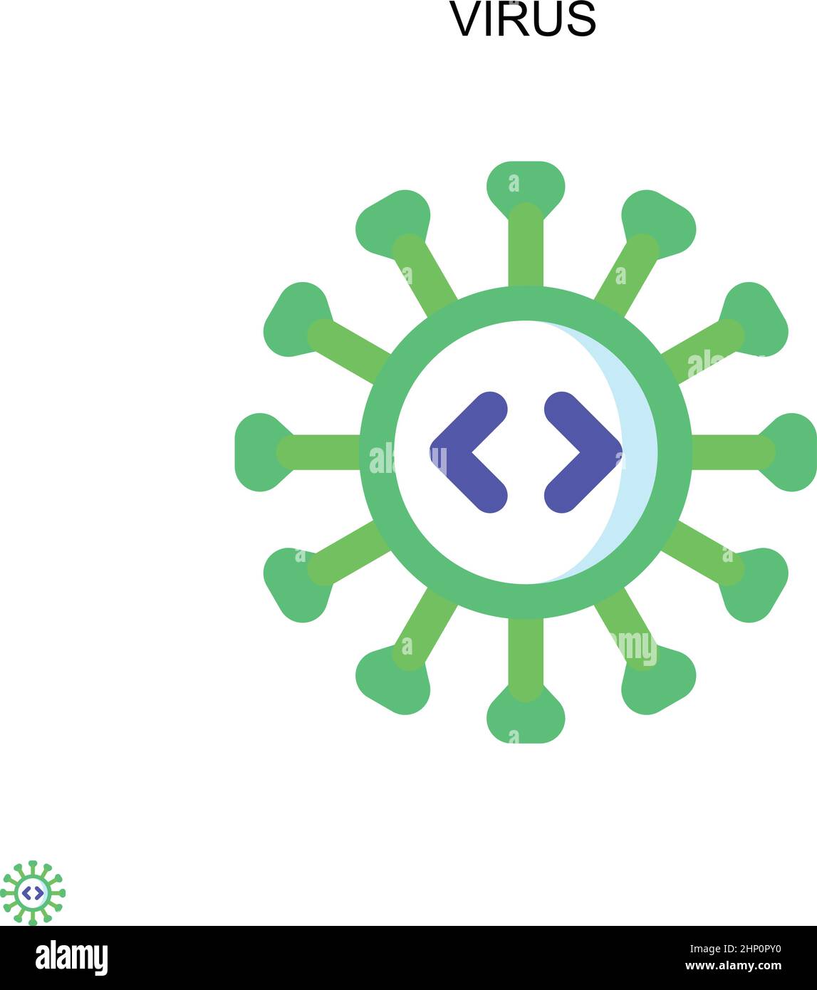 Virus Simple vector icon. Illustration symbol design template for web ...