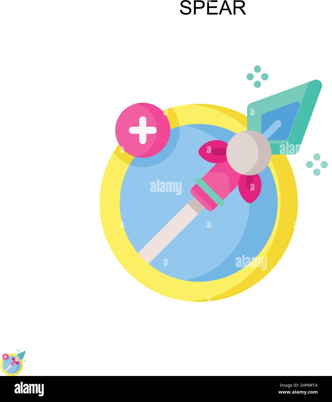 Spear Simple vector icon. Illustration symbol design template for web ...