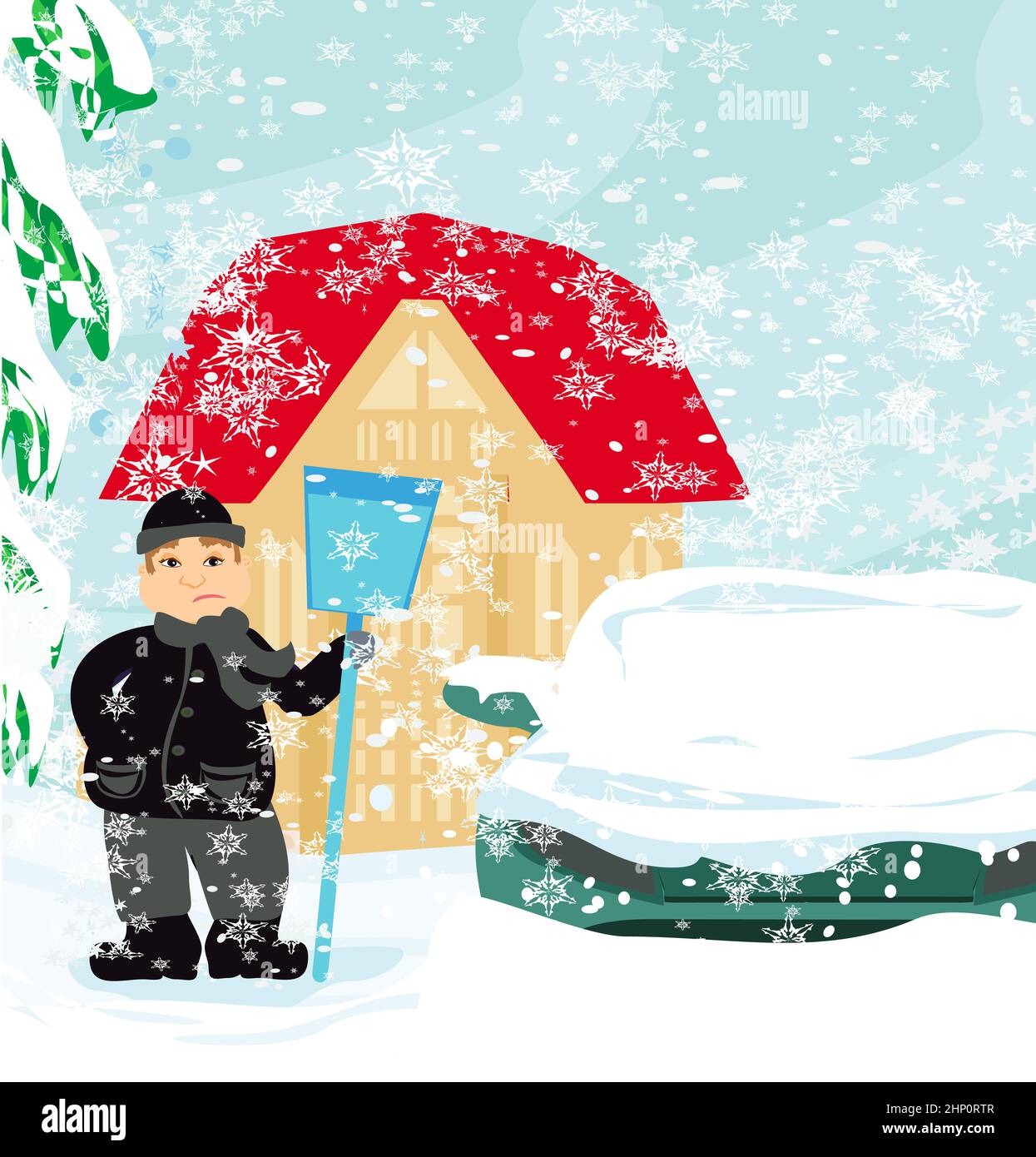 Car stuck snow sad man winter hi-res stock photography and images - Alamy