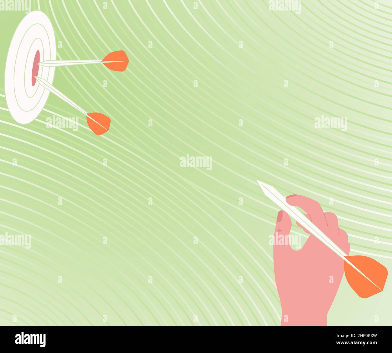 Presenting Message Hitting Target Concept, Abstract Announcing Goal ...