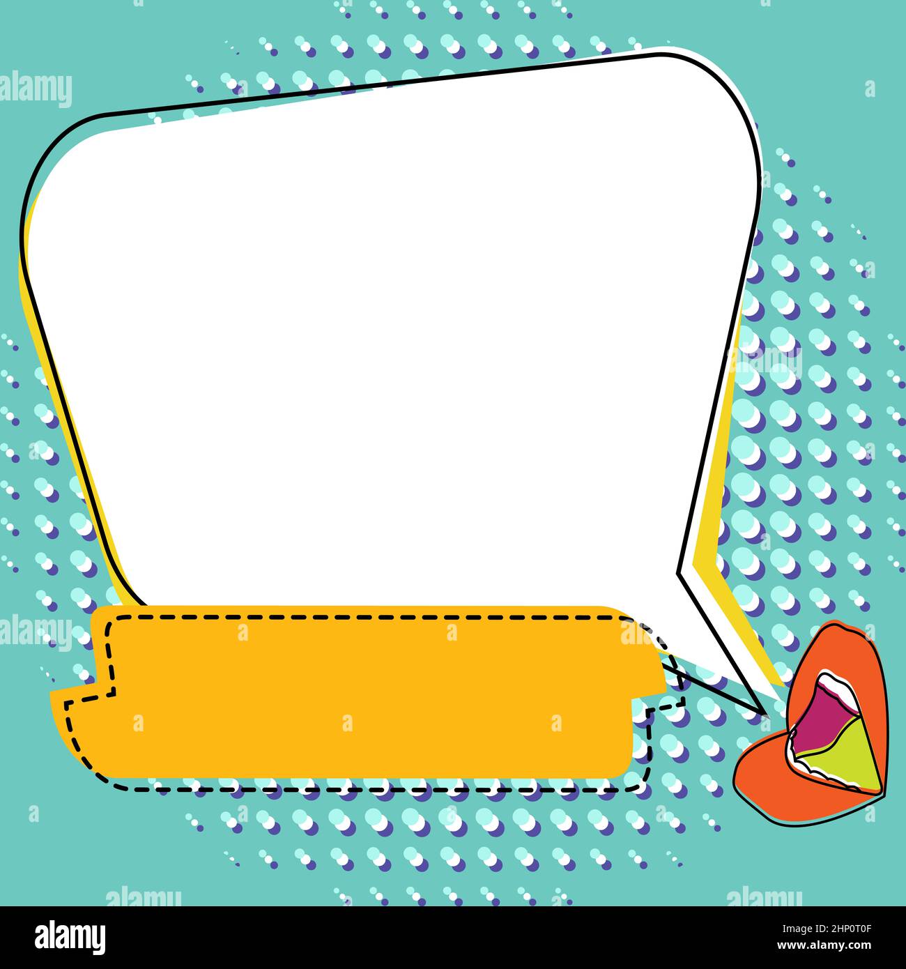 Lips Drawing Sharing Positive Comments Good Reactions Through Bubble ...