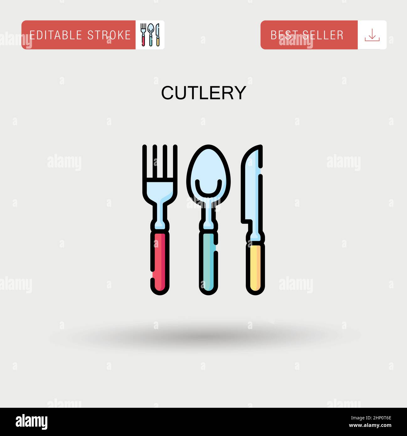 Cutlery Simple vector icon Stock Vector Image & Art - Alamy