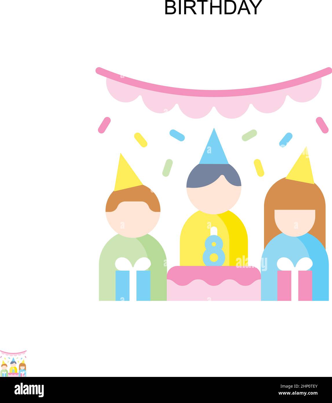 Happy birthday icon happy birthday hi-res stock photography and images ...