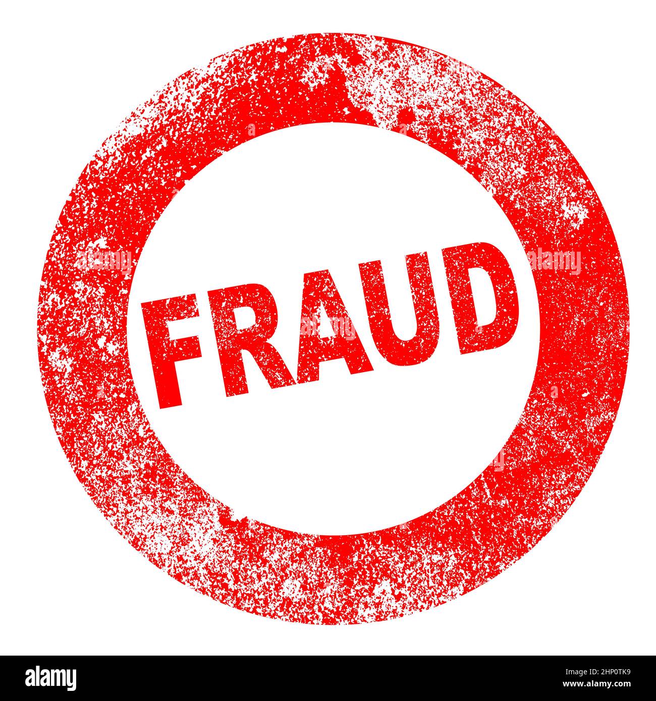Grunge version of a Fraud rubber stamp over white Stock Photo - Alamy